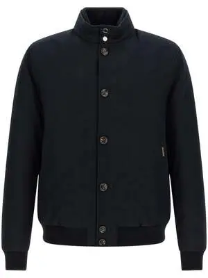 MOORER Technical Short Coat With Stretch Protection - Navy