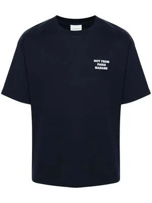 Drole De Monsieur 100% Cotton Polo T-shirt - Navy