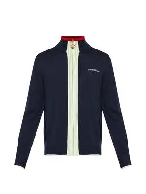 Casablanca Merino Wool Coat - Navy
