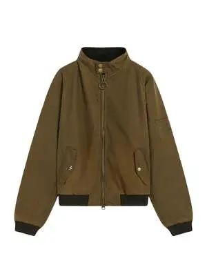 BARBOUR INTERNATIONAL Cotton Double-slider Zip Coat With Ribbed Cuffs And Hem - Beige