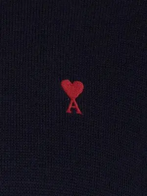 AMI Paris Pure Virgin Wool Crewneck Jumper - Blue