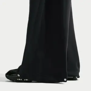 Nike Studio Fleece Medium Weight Loose Pleated Snap Pants