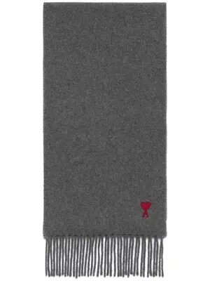 AMI Paris Adc Scarf - Gray