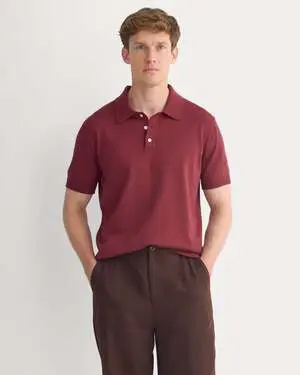 Everlane No-sweat Sweater Polo - Cabernet