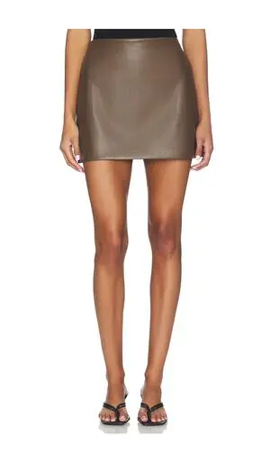 Steve Madden Faux Leather Skort - Cocoa