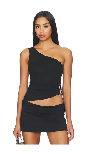 Superdown Beckett Asymmetrical Top - Black