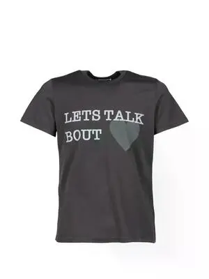 CEDARWOOD Slogan-print Fitted T-shirt - Grey