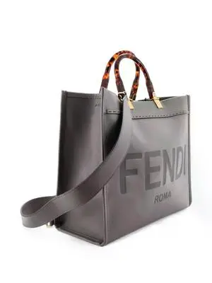 Fendi Sunshine Shopper Leather Medium Tote Bag