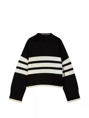 Patrizia Pepe Striped Polo-collar Pullover