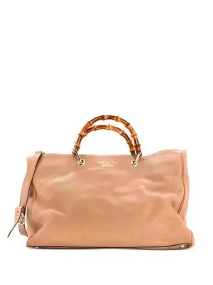 Gucci Leather Large Tote Bag - Neutrals