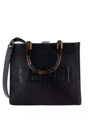 Fendi Sunshine Shopper Leather Small Tote Bag
