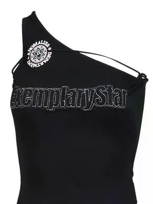 ANOMALIES DEPARTMENT Badge-appliqué Tie-up Top