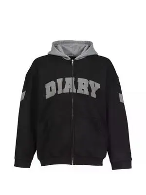 DIARY 1999 Diary Logo-print Zip-up Hoodie - Black