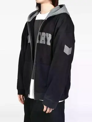 DIARY 1999 Diary Logo-print Zip-up Hoodie