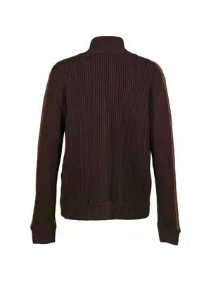 VIVAMUS Ribbed-knit Double-zip Cardigan
