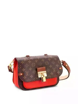 LOUIS VUITTON Vaugirard Handbag Monogram Canvas With Leather Satchel - Red
