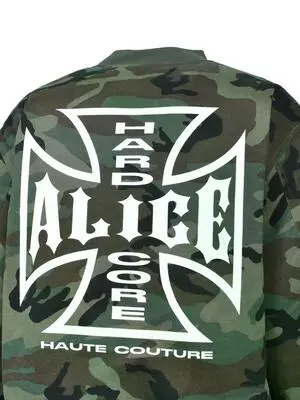 ALICE HOLLYWOOD Camouflage-print Logo-print Bomber Jacket