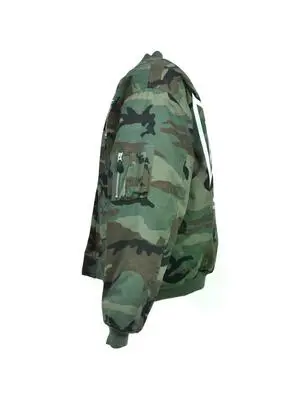 ALICE HOLLYWOOD Camouflage-print Logo-print Bomber Jacket