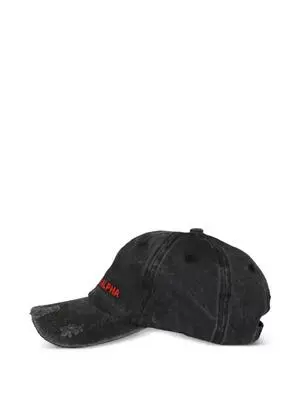 CAPTURE GALLERY Distressed Embroidered Baseball Cap