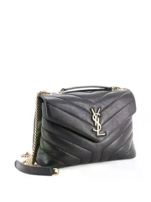 Saint Laurent Loulou Matelasse Chevron Leather Small Shoulder Bag