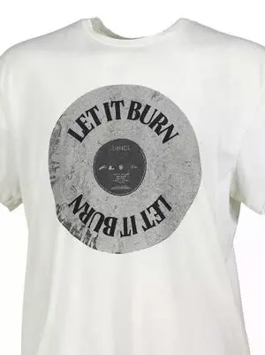 CEDARWOOD Burn Graphic-print Raw-cut T-shirt