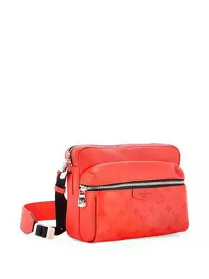 LOUIS VUITTON Outdoor Messenger Bag Monogram Taigarama Crossbody Bag - Red