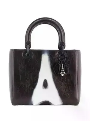 Dior Limited Edition Eiffel Tower Printed Leather Medium Tote Bag