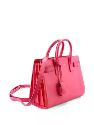 Saint Laurent Sac De Jour Leather Nano Tote Bag - Pink