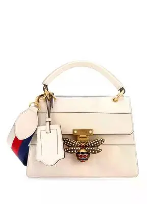 Gucci Queen Margaret Top Handle Bag Leather Satchel - Neutrals