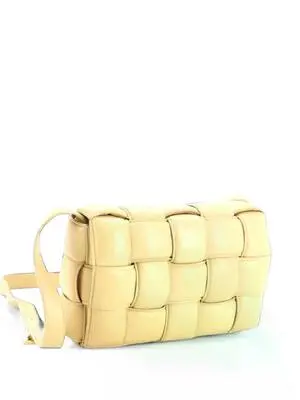 Bottega Veneta Cassette Padded Maxi Intrecciato Leather Crossbody Bag - Neutrals