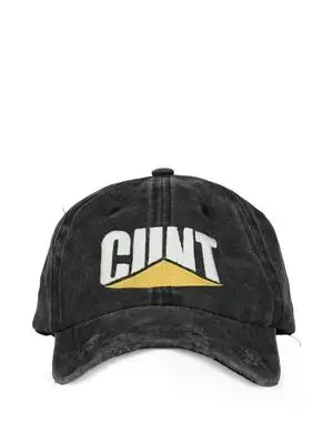 CAPTURE GALLERY Distressed Embroidered Baseball Cap - Black