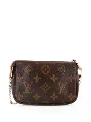 LOUIS VUITTON Monogram Canvas Mini Pochette Accessoires Clutch Bag
