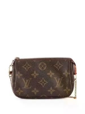 LOUIS VUITTON Monogram Canvas Mini Pochette Accessoires Clutch Bag
