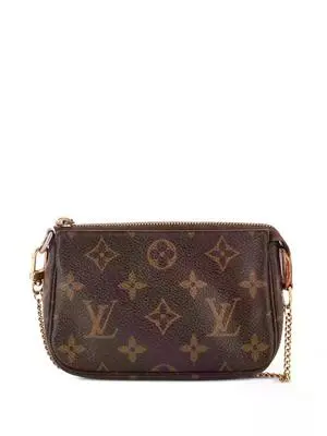 LOUIS VUITTON Monogram Canvas Pochette Accessoires Mini Clutch Bag