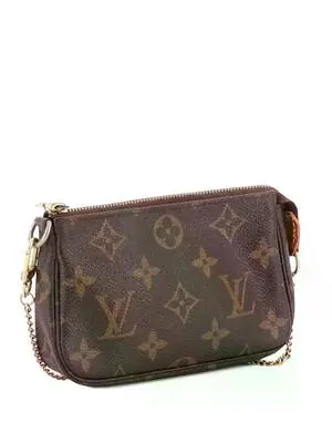 LOUIS VUITTON Monogram Canvas Pochette Accessoires Mini Clutch Bag