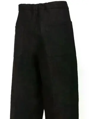 BIBLIOTHERK Wide-leg Frayed-hem Trousers