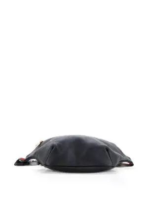 Gucci Logo Printed Leather Medium Belt Bag - Black