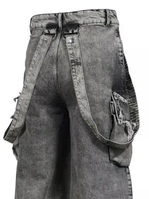 FINE CHAOS Quilted Star-patch Cargo Jeans