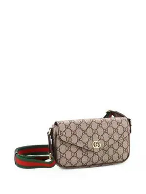 Gucci Ophidia Envelope Flap Gg Coated Canvas Mini Shoulder Bag