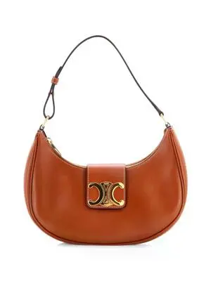 Celine Ava Triomphe Bag Leather Shoulder Bag - Brown