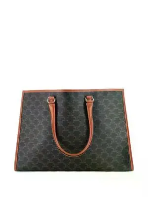 Celine Horizontal Cabas Triomphe Coated Canvas Tote Bag