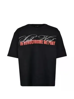 LAST NEST Graphic-logo Box-silhouette T-shirt