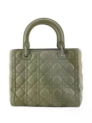 DIOR Christian Dior Ultra Matte Cannage Quilt Calfskin Medium Satchel Bag