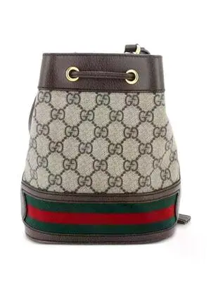 Gucci Ophidia Gg Mini Bucket Bag - Brown