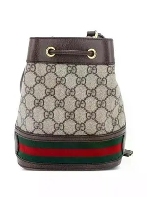 Gucci Ophidia Gg Mini Bucket Bag - Brown