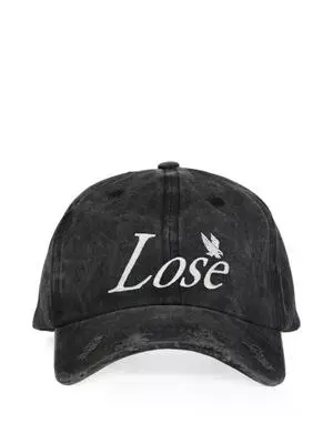 CAPTURE GALLERY Distressed Embroidered Cap - Black