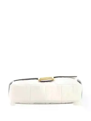 Fendi Baguette Nm Bag Zucca Embossed Leather Medium Crossbody Bag