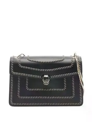 BVLGARI 2010s Serpenti Forever Chain Shoulder Bag - Black