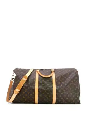 LOUIS VUITTON Keepall Bandouliere Bag Monogram Canvas 60 Travel Bag - Brown