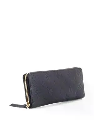 LOUIS VUITTON Clemence Wallet Monogram Empreinte Leather Small Wallets - Black